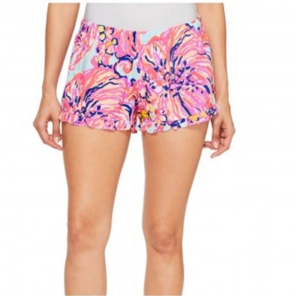 Lilly Pulitzer | Shorts | Lilly Pulitzer Kya Ruffle Hem Shorts Serene ...